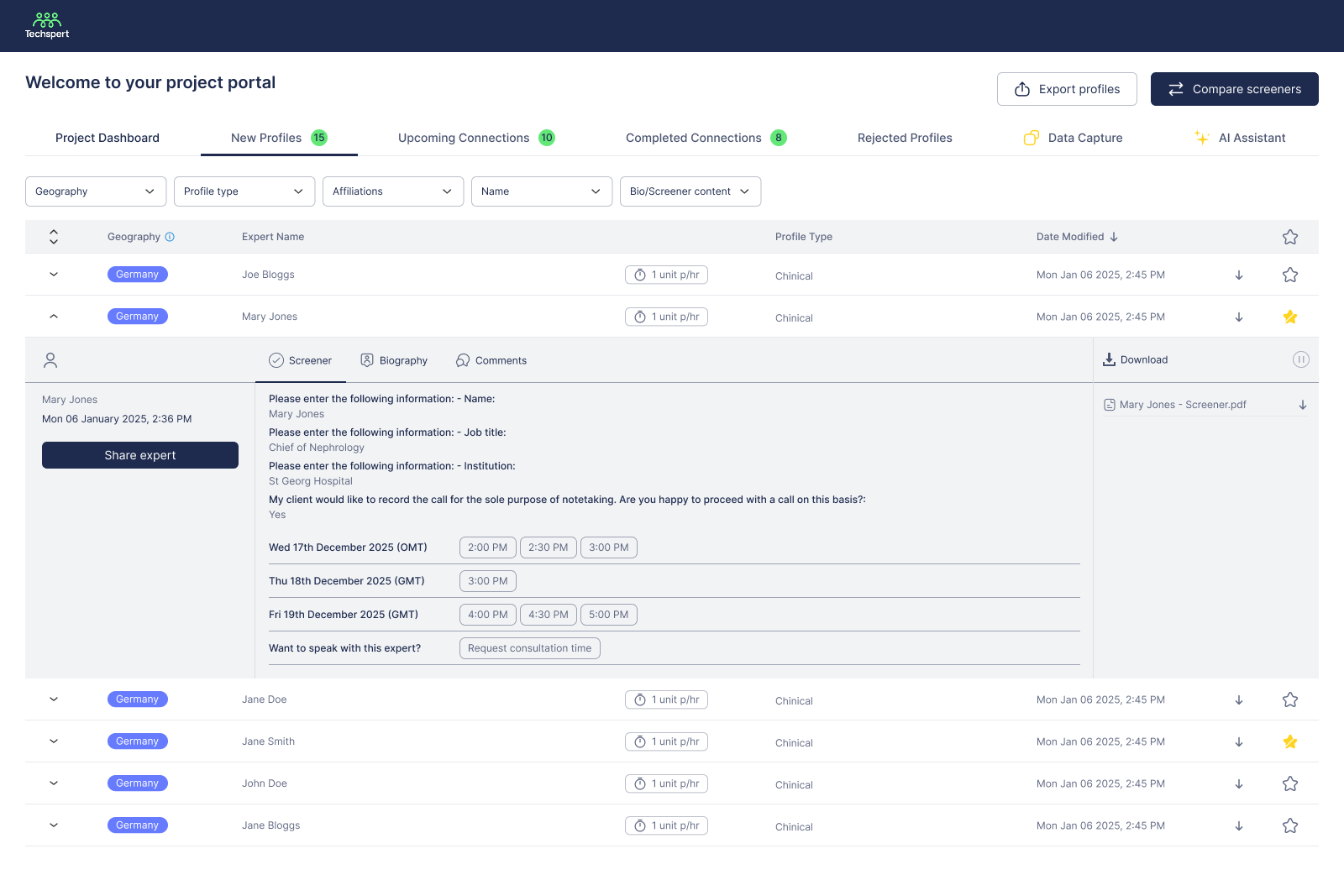 Primary Research Platform | Techspert